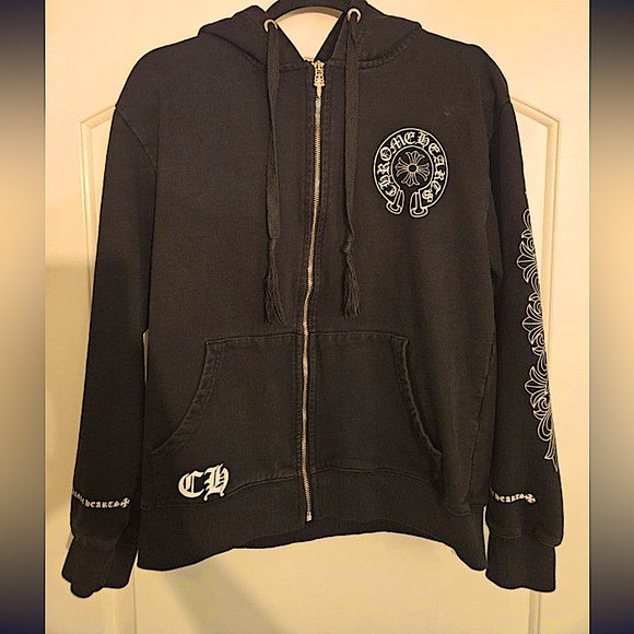 Chrome Hearts | Jackets & Coats | Chrome Hearts Zip Upauthentic | Poshmark